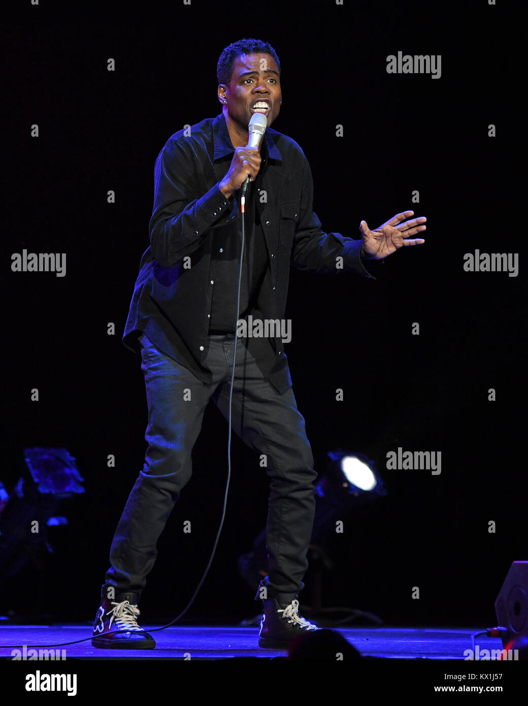 Hollywood FL, USA. 05th Jan, 2018. Chris Rock performs during his Total ...
