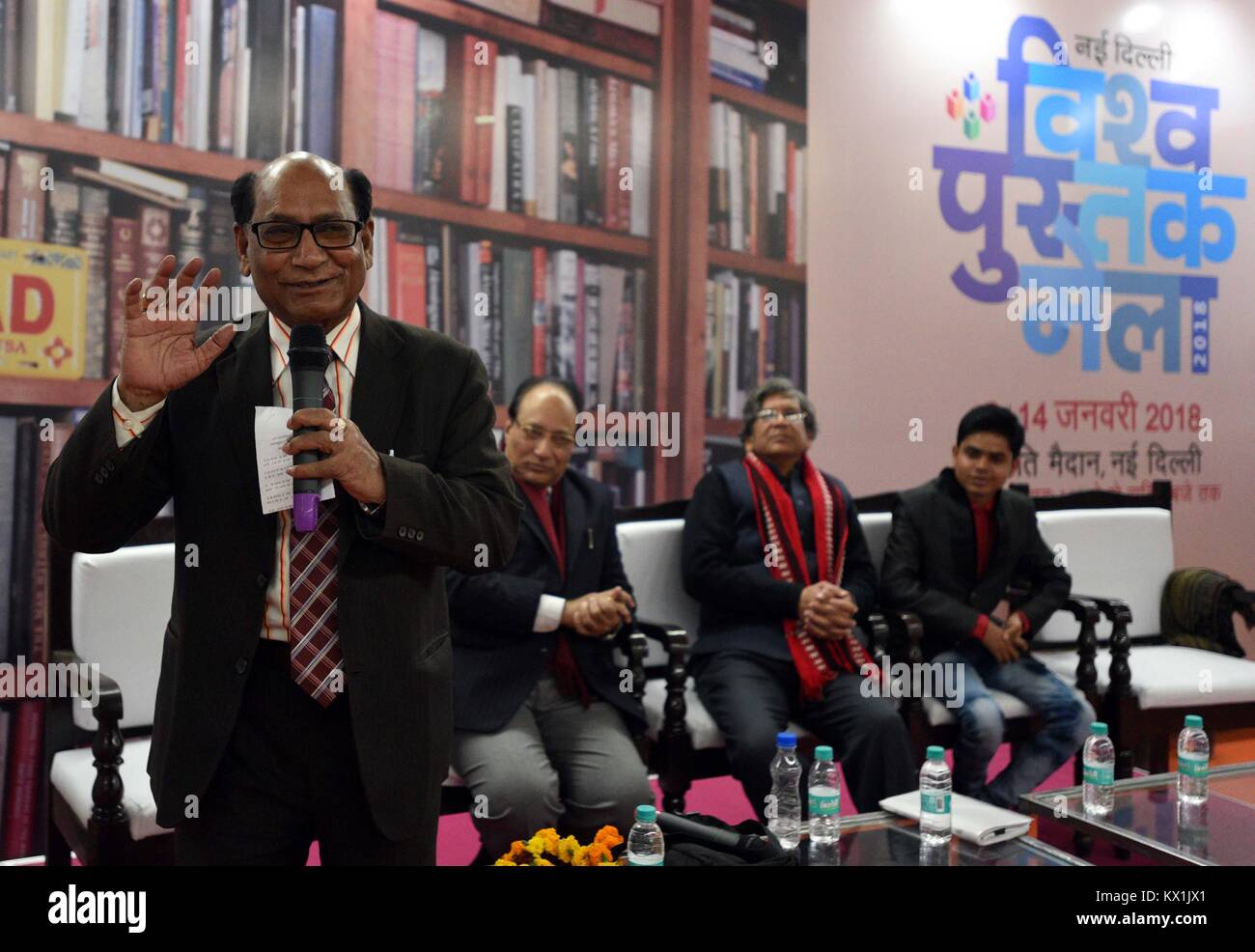 NEW DELHI, INDIA - JANUARY 6: Poet, Gazalkar Kunwar Bechain presents ...