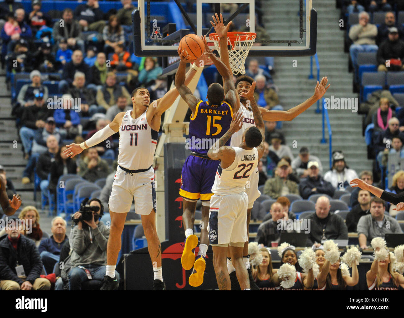 Hartford, CT, USA. 6th Jan, 2018. Kentrell Barkley (15) of the East ...