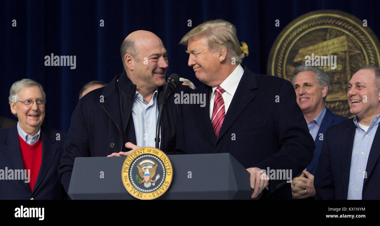United States President Donald J. Trump and his Chief Economic Advisor ...