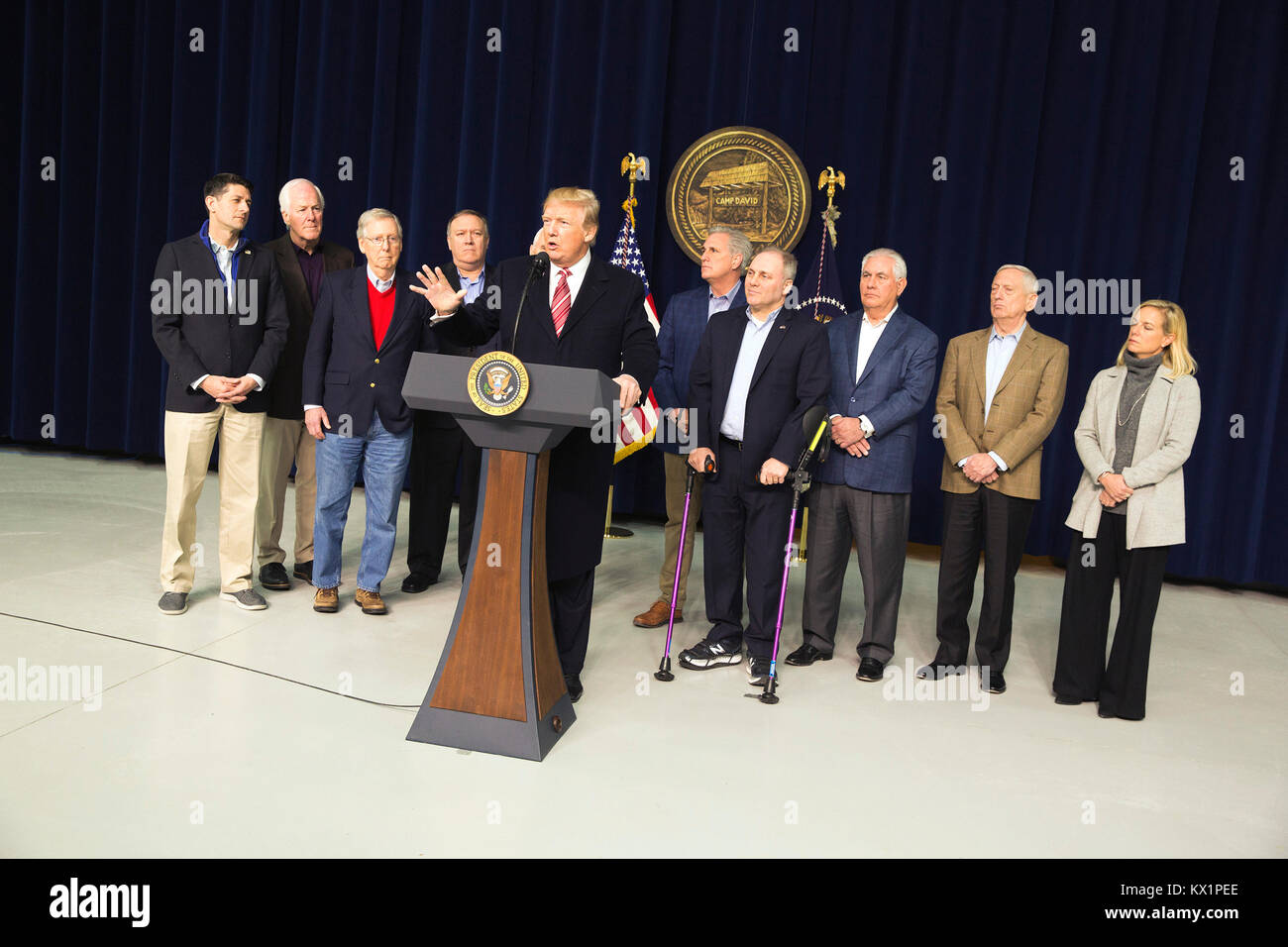 Camp David, USA. 06th Jan, 2018. United States President Donald J ...