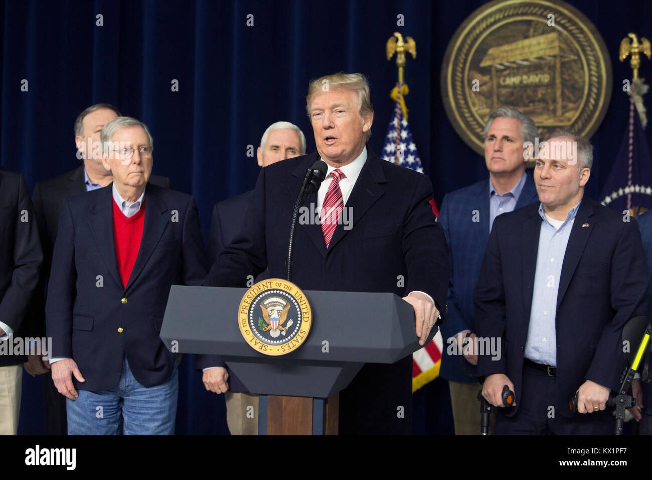 Camp David, USA. 06th Jan, 2018. United States President Donald J ...