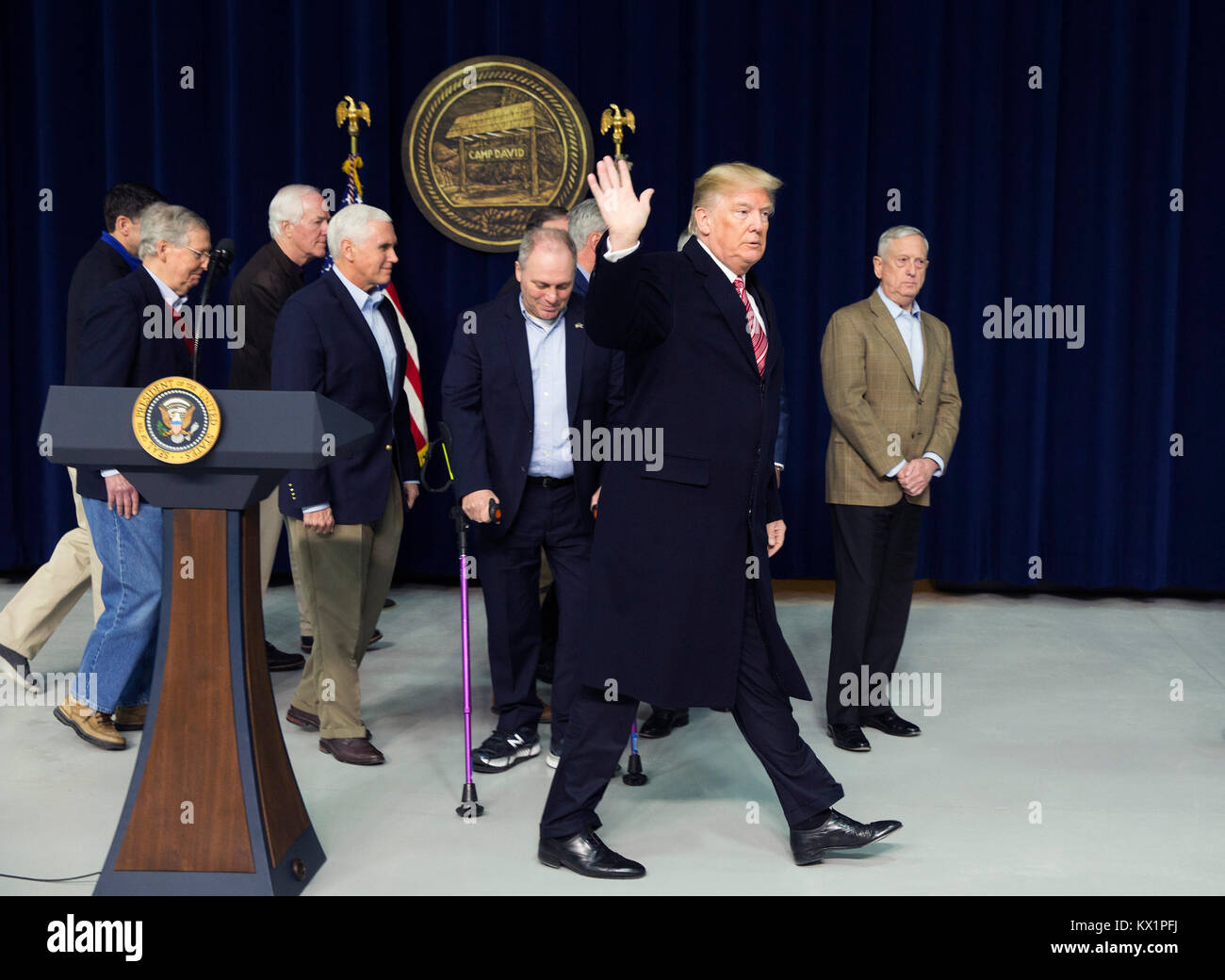 Camp David, USA. 06th Jan, 2018. United States President Donald J ...