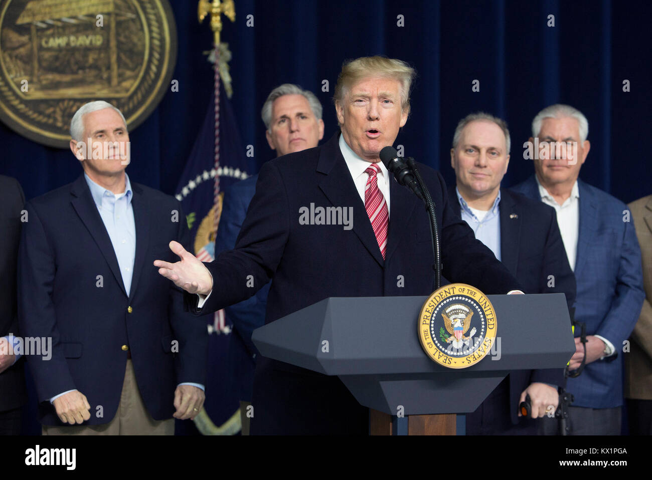 Camp David, USA. 06th Jan, 2018. United States President Donald J ...