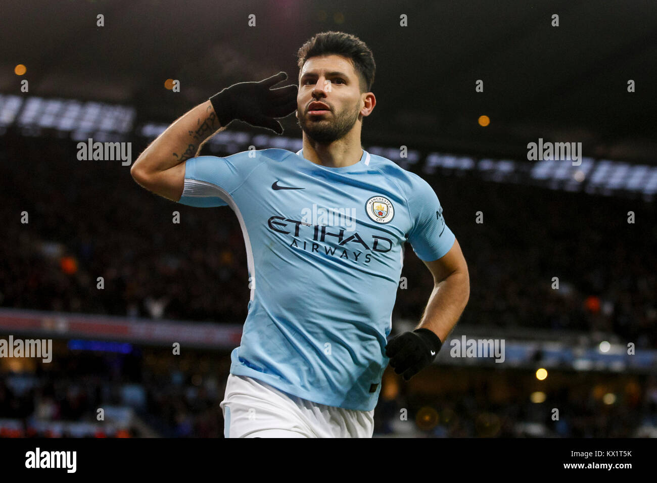 Manchester Uk 06th Jan 2018 Sergio Aguero Of Manchester City