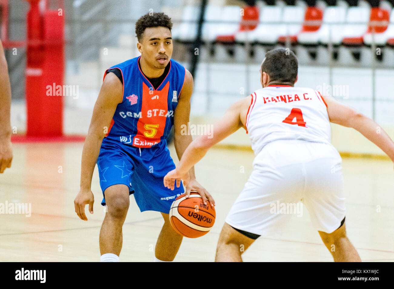 January 5, 2018: Brandon Taylor #5 (CSM Steaua Bucharest) during the ...