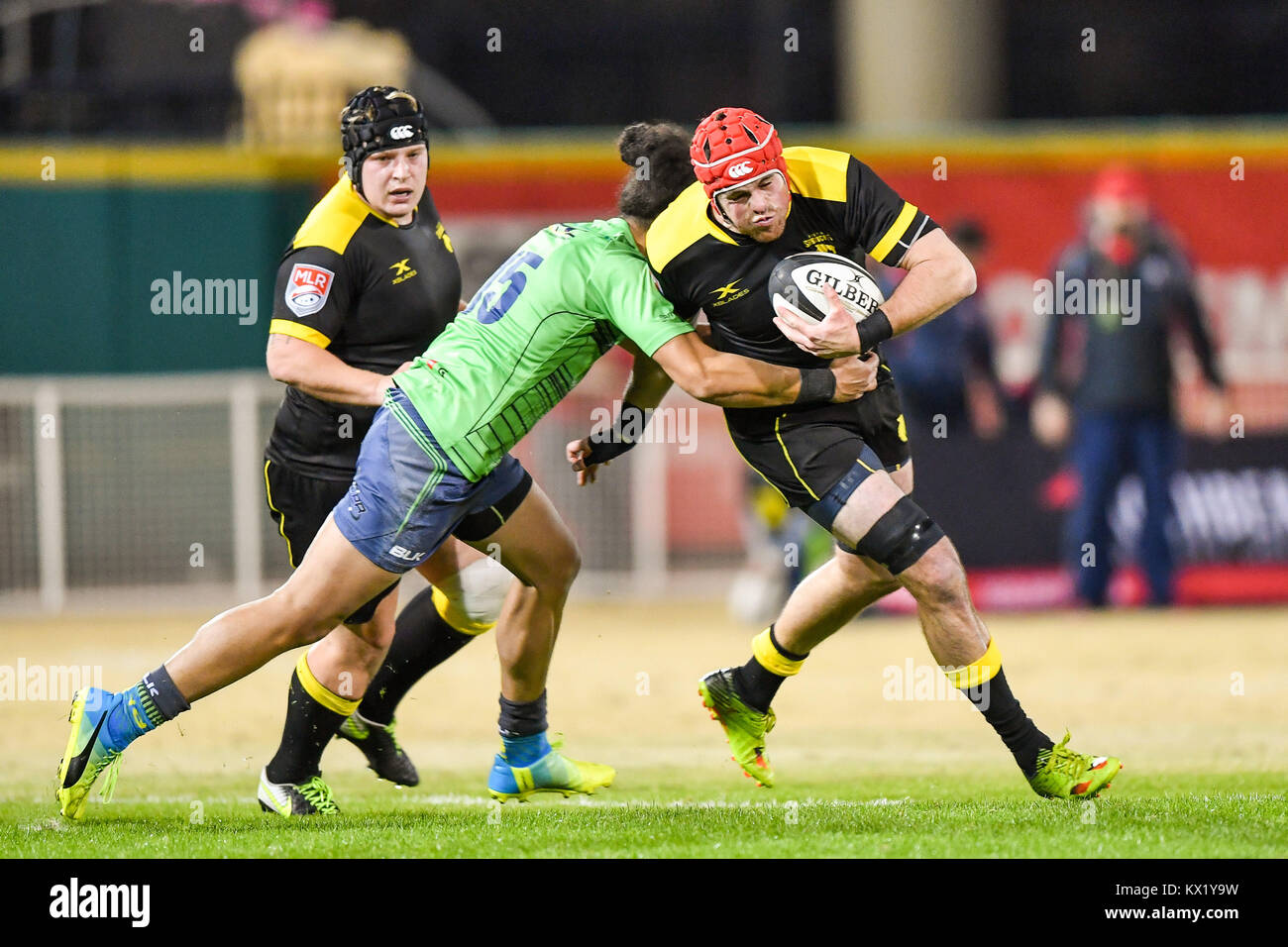 Sugarland, TX, USA. 6th Jan, 2018. Houston Sabercats Chris Parker (19 ...
