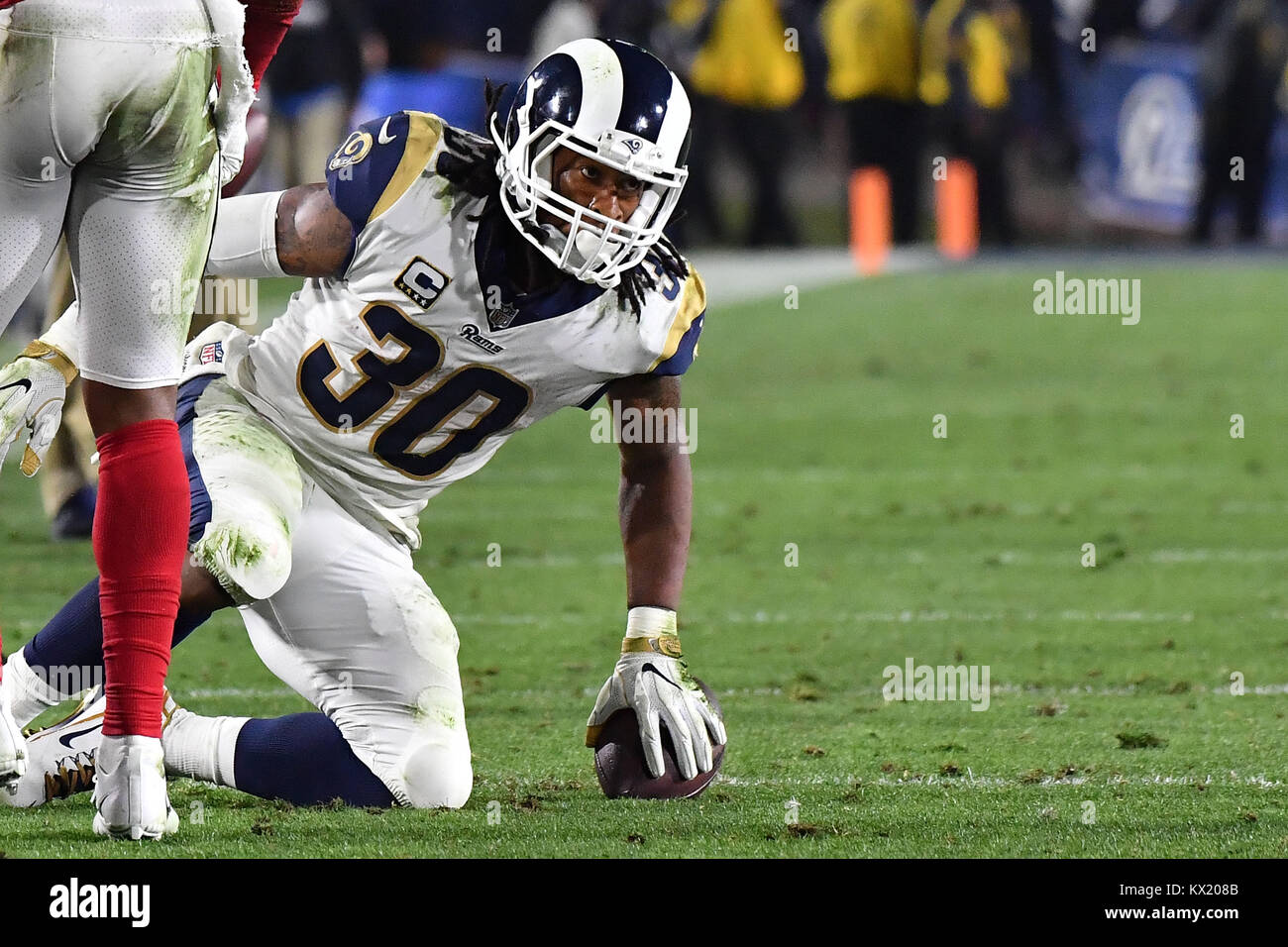 Los Angeles, CA, USA. 6th Jan, 2018. Los Angeles Rams running back Todd ...