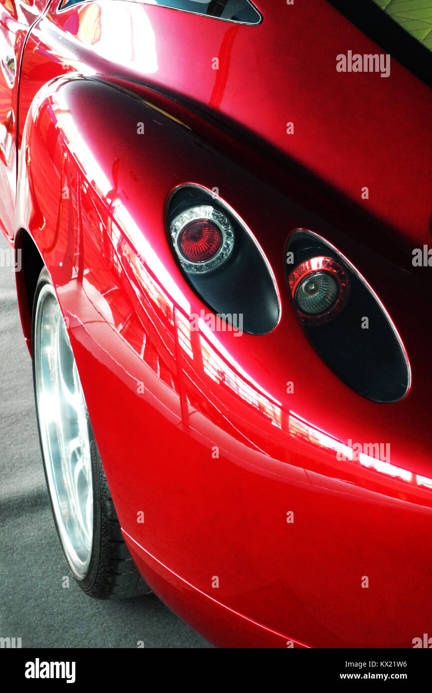 Back side of Sport car Stock Photo - Alamy