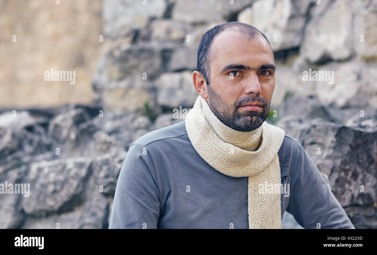 Handsome guy standing outside Stock Photo - Alamy
