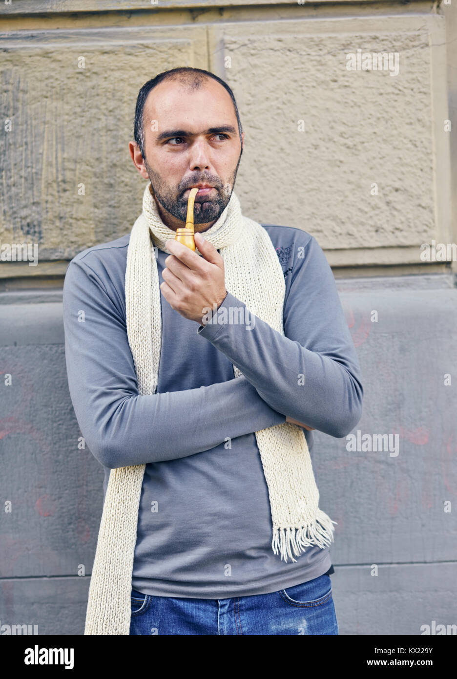 Young detective smoking pipe hi-res stock photography and images - Alamy