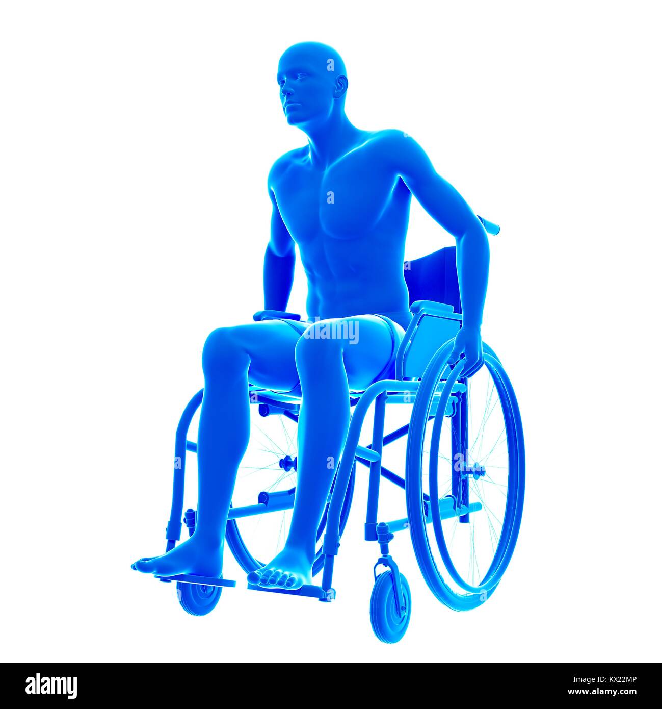 Person in wheelchair, illustration Stock Photo - Alamy