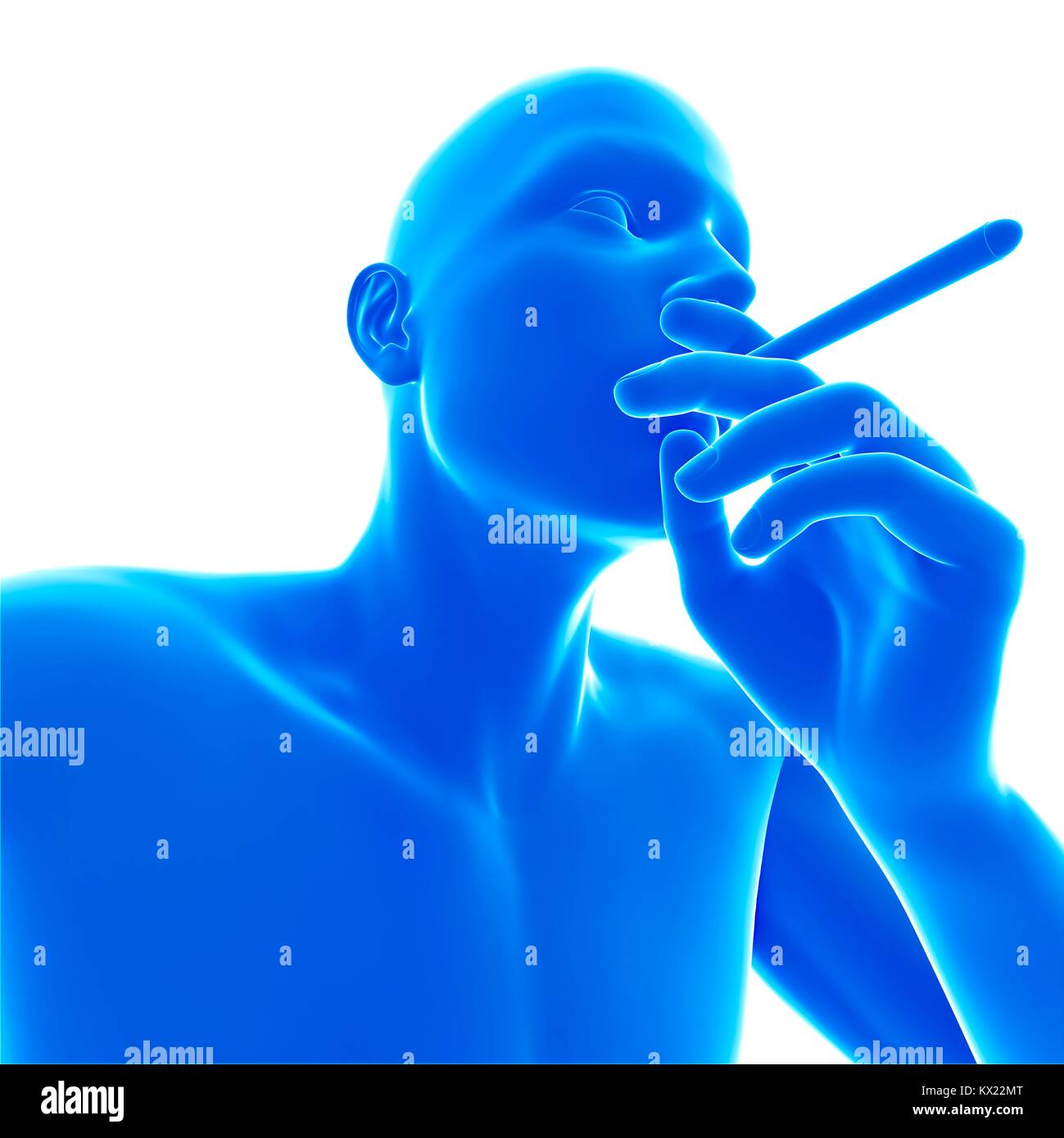 Person smoking, illustration Stock Photo - Alamy