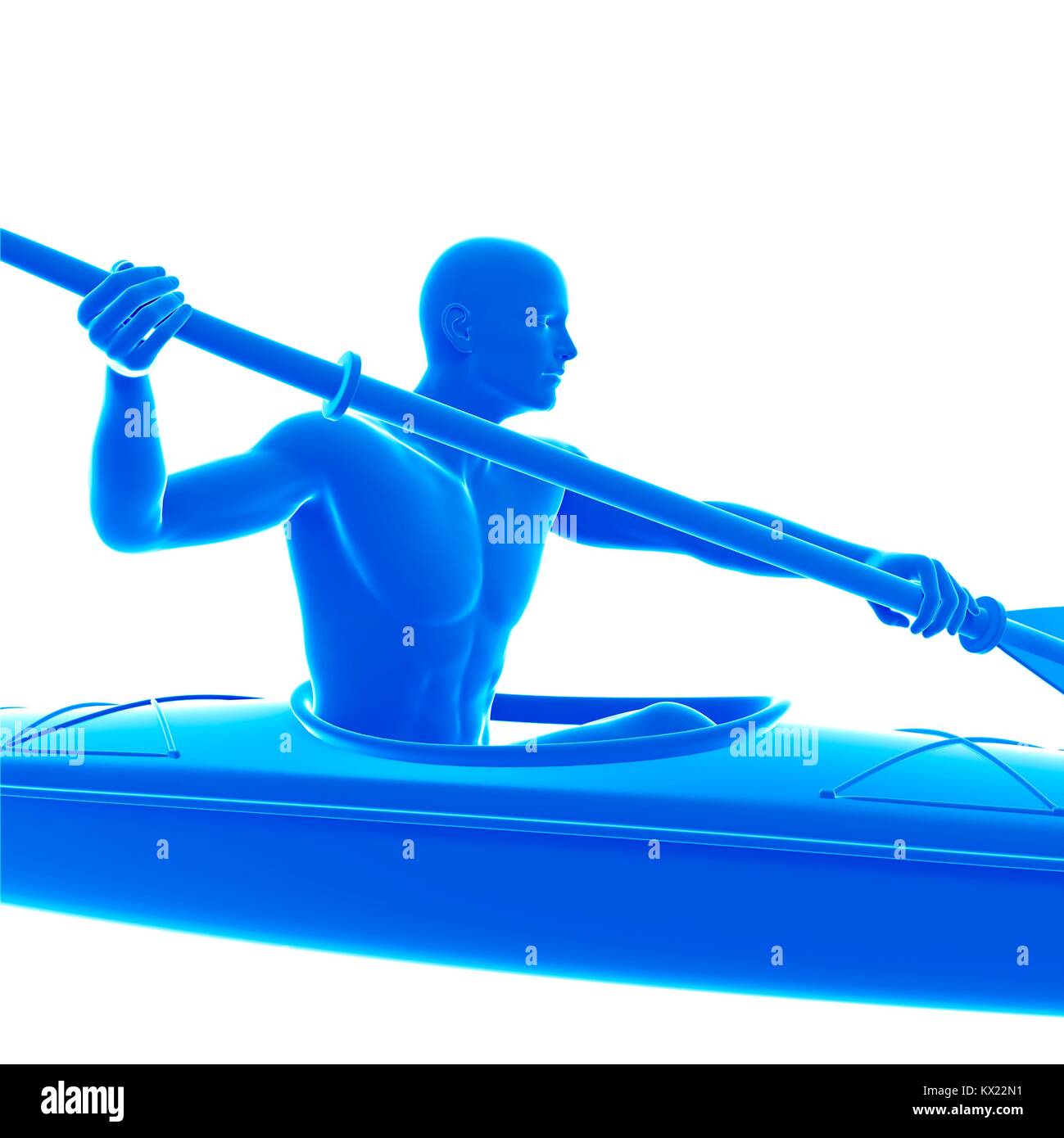 Three person canoe Cut Out Stock Images & Pictures - Alamy