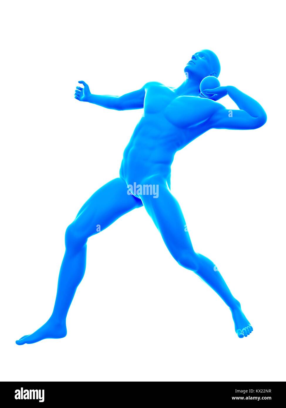 Shot putter, illustration Stock Photo - Alamy