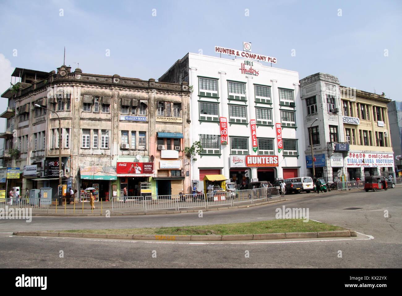 COLOMBO, SRI LANKA - CIRCA NOVEMBER 2013 Buildings on the central ...