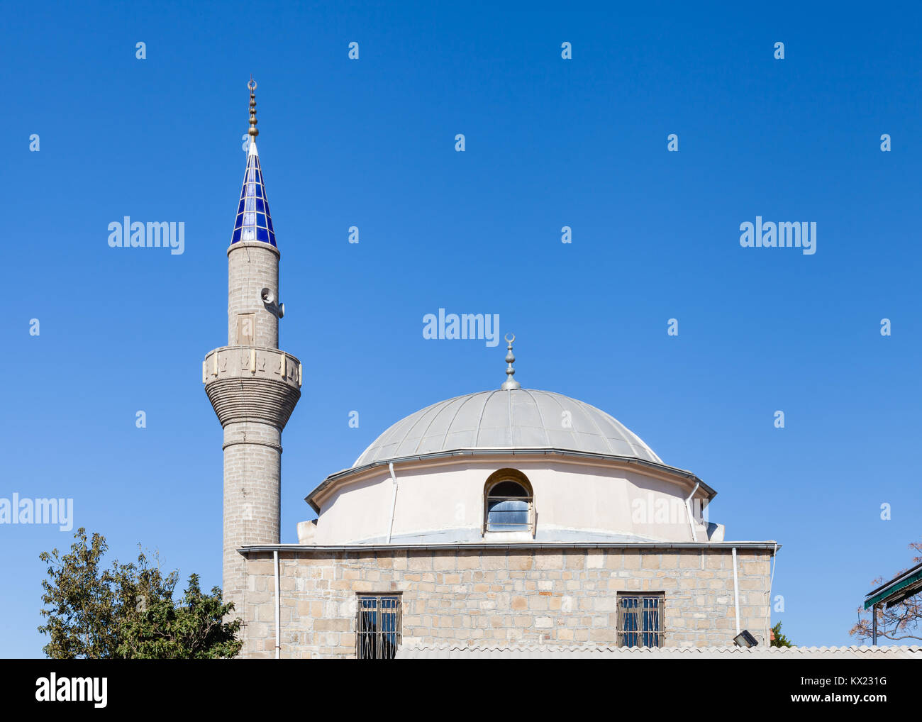 The mosque in the ancient Greek city of Side is located at the end of ...