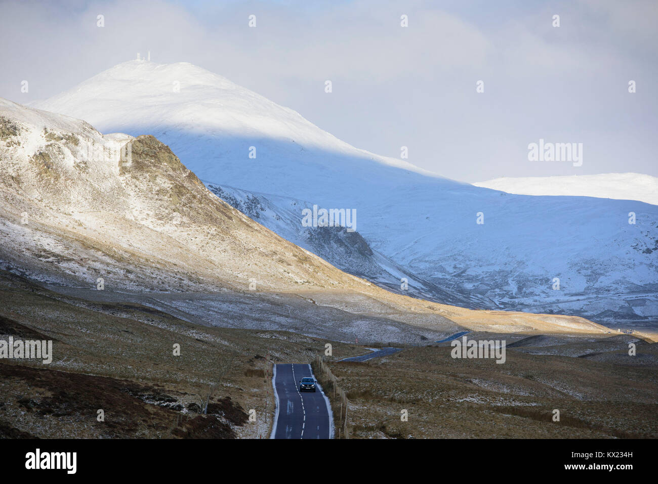 A snowy landscape in Glenshee, Scotland Stock Photo - Alamy