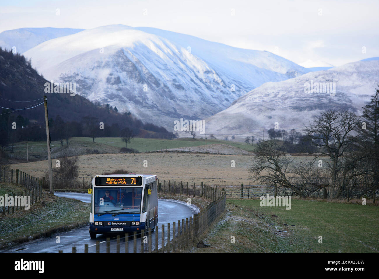 A snowy landscape in Glenshee, Scotland Stock Photo - Alamy