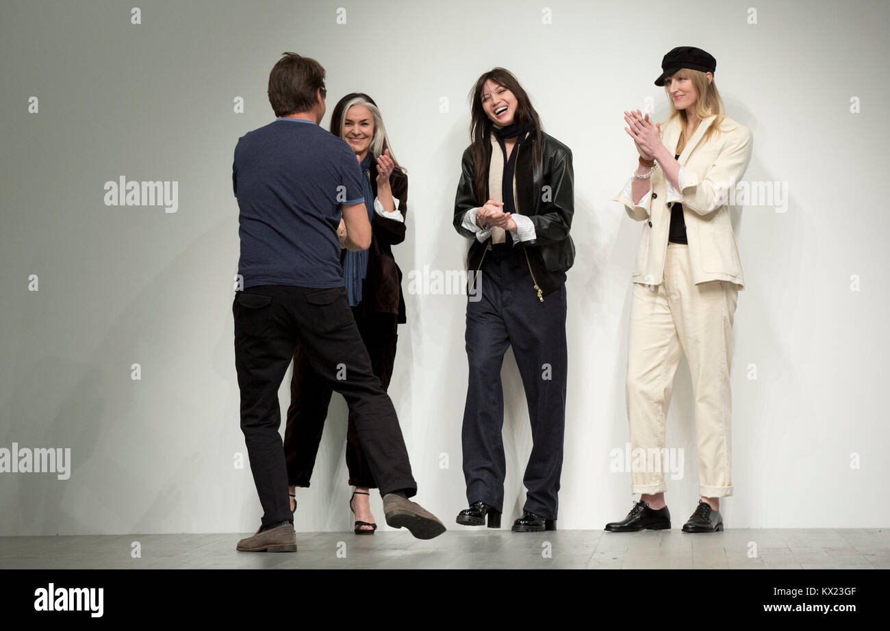 Designer Oliver Spencer, Catherine Hayward, Daisy Lowe, andJade Parfitt ...