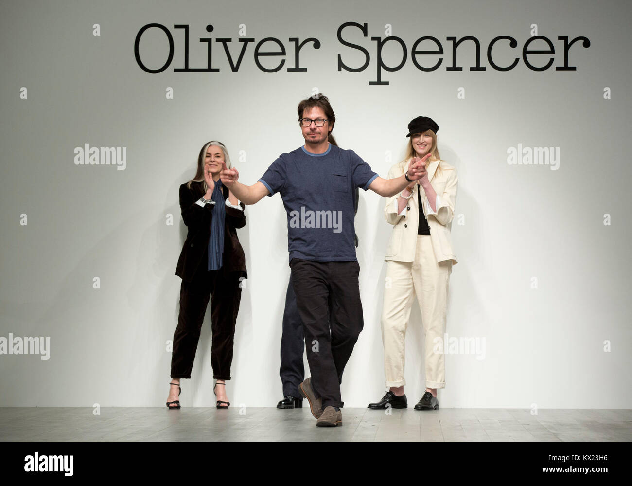 Catherine Hayward, designer Oliver Spencer and Jade Parfitt on the ...