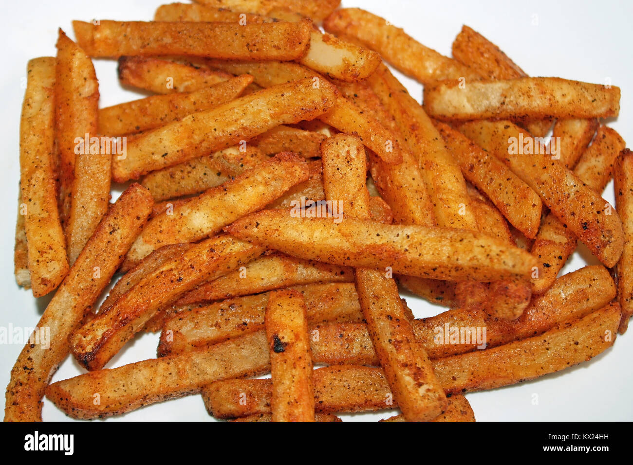 Oven Baked Spicy Fries Stock Photo - Alamy