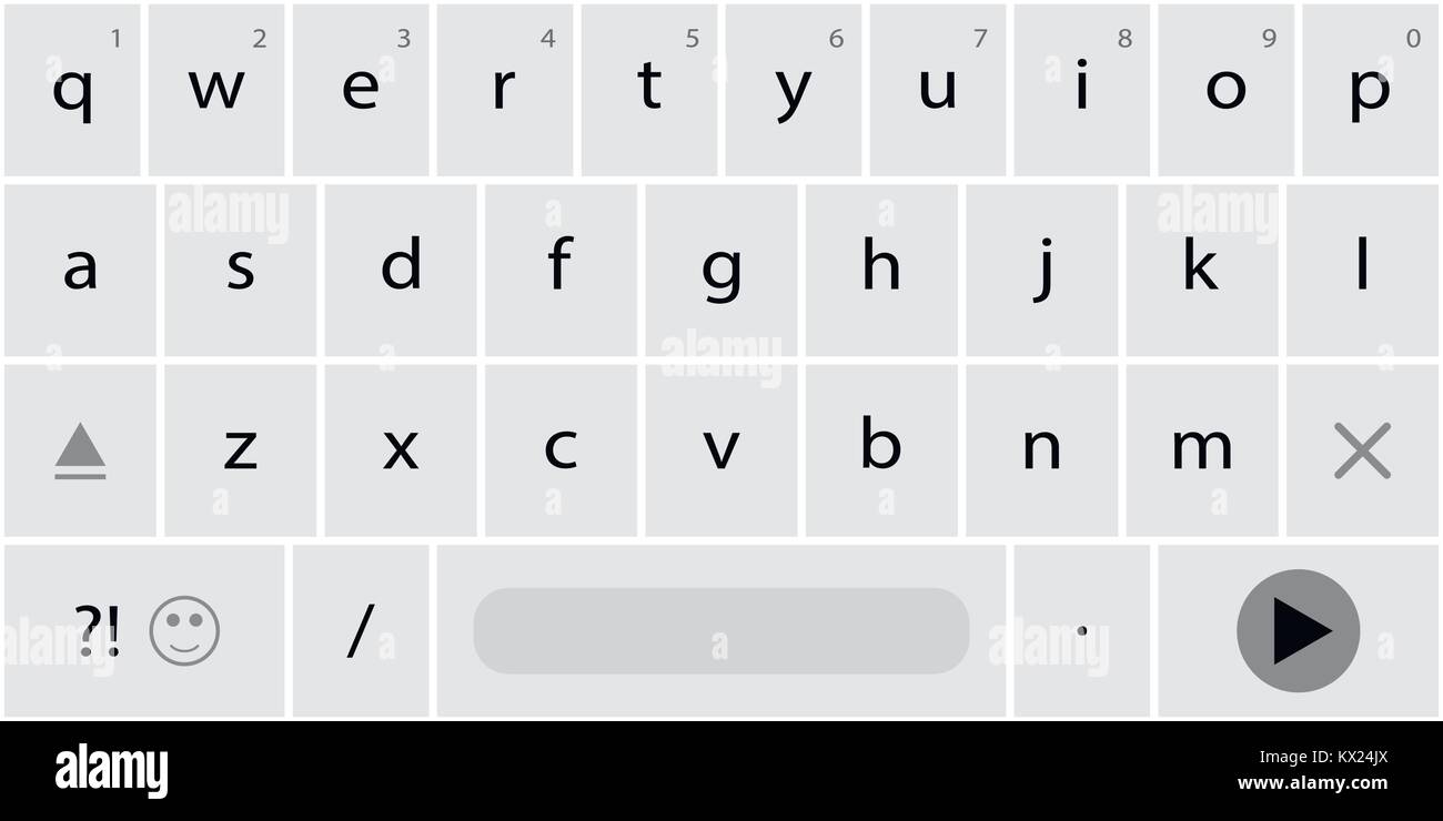 Keyboard smartphone isolated. Vector keyboard phone with touch button ...