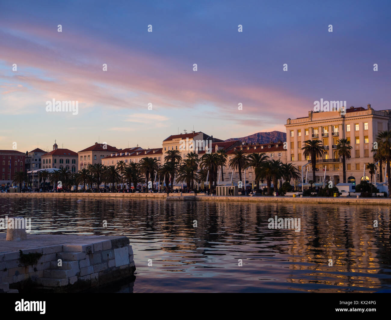 Split, Croatia - 30 December 2017 - Split, Croatia on a beautiful ...