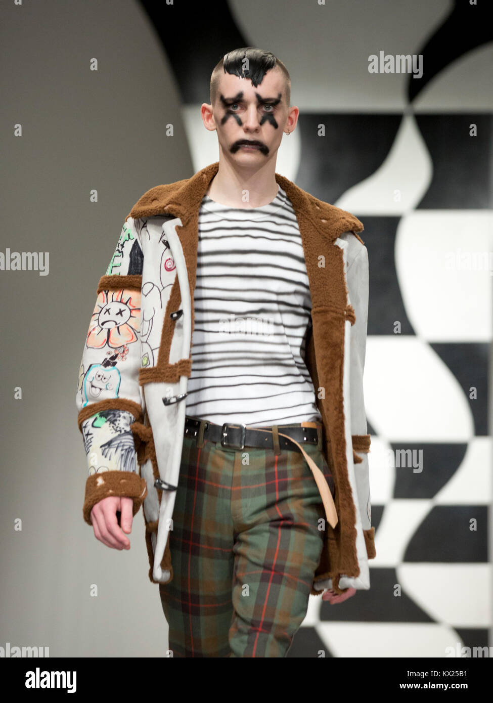 Models on the catwalk during the Liam Hodges Autumn/ Winter 2018 London ...
