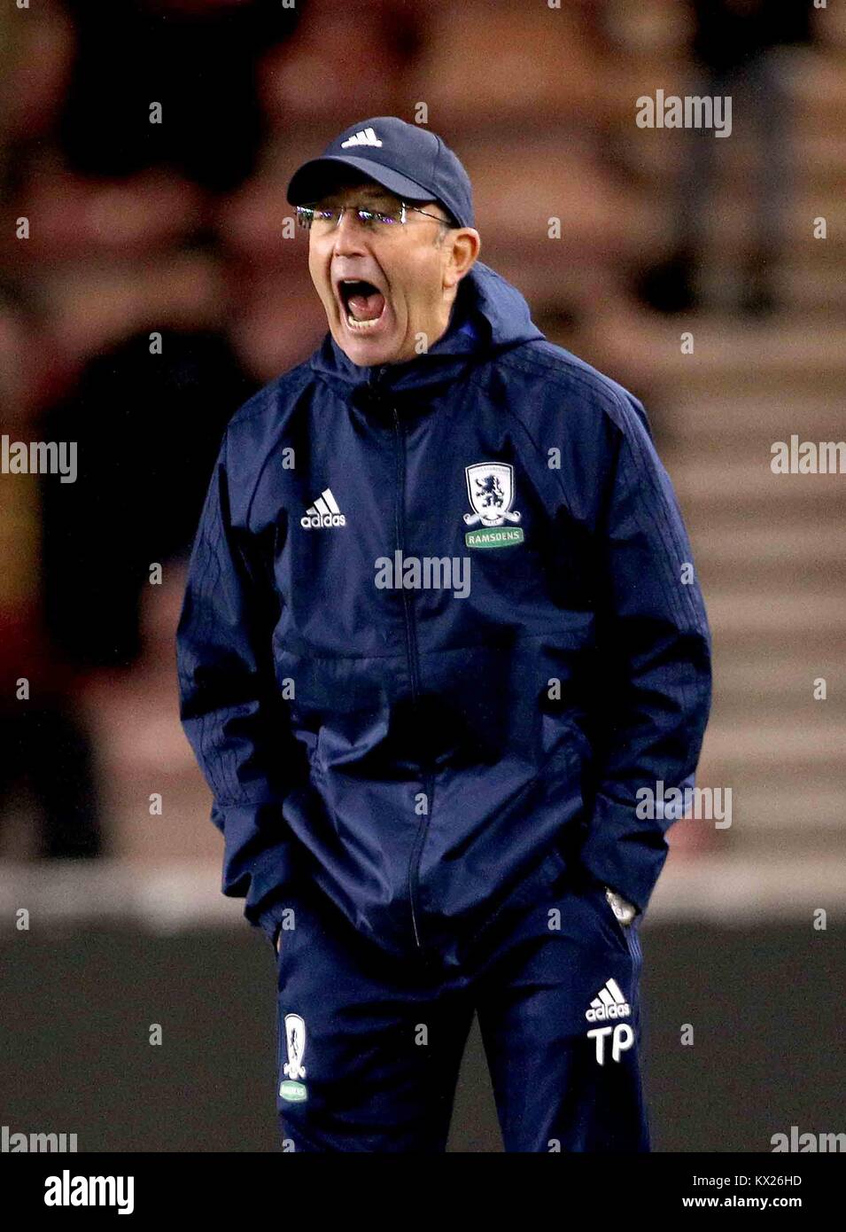 Middlesbrough manager Tony Pulis Stock Photo - Alamy