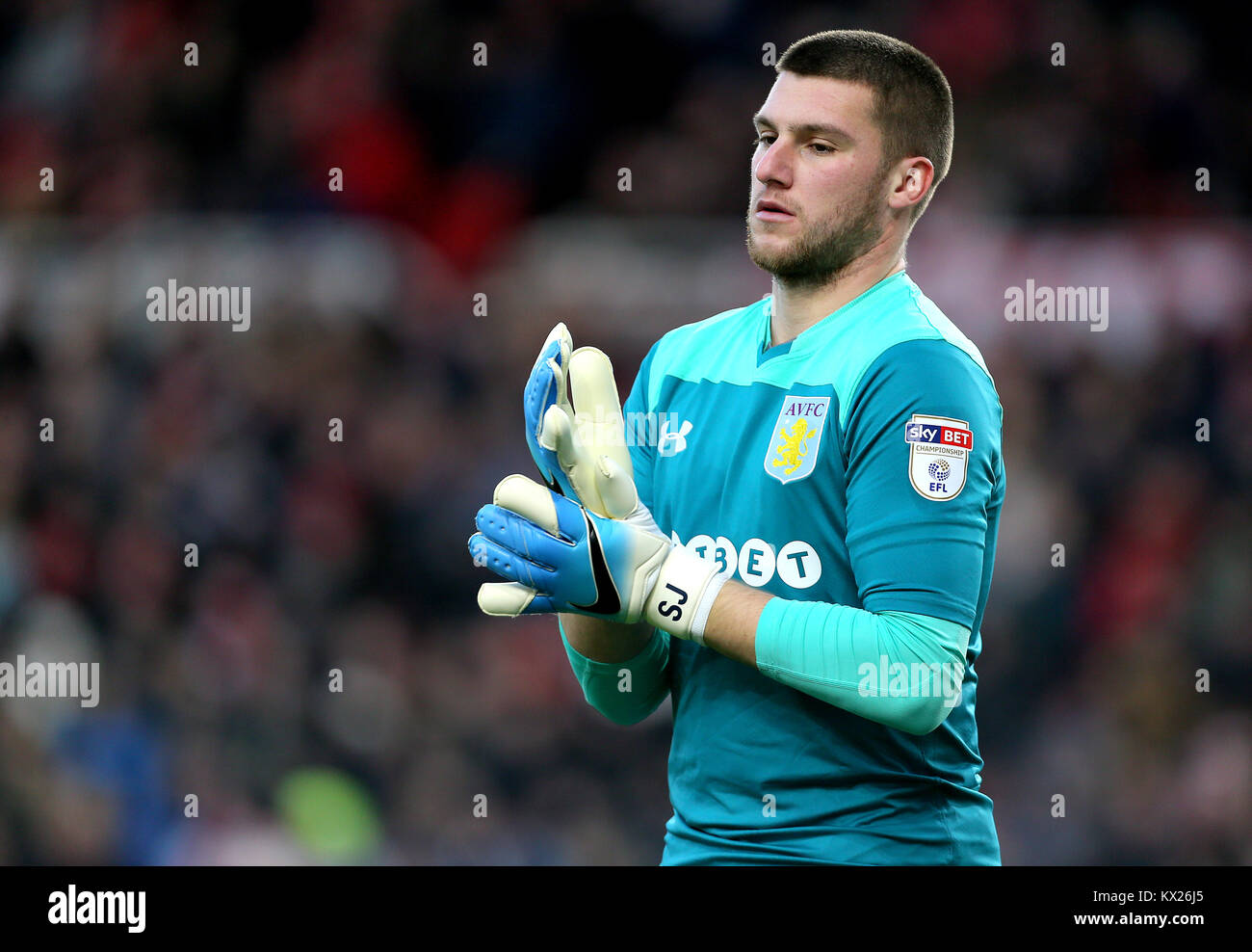 Aston Villa goalkeeper Sam Johnstone Stock Photo - Alamy