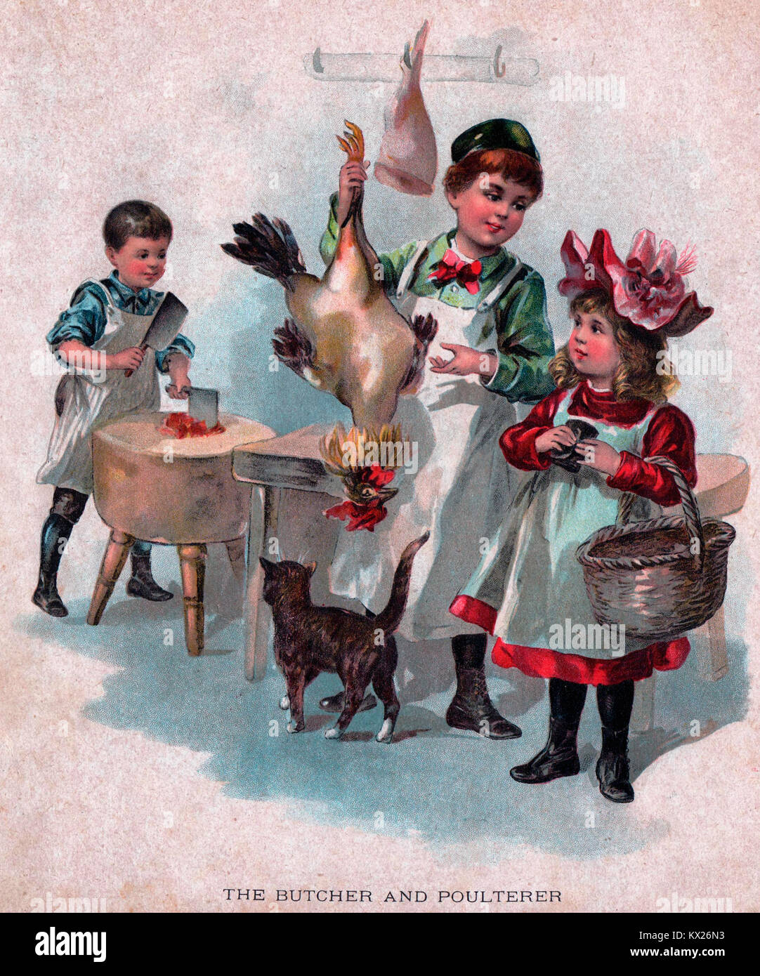 The Butcher and Poulterer Stock Photo - Alamy