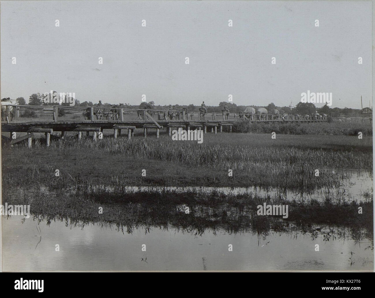 The Great Bridge over the Styr River and its surroundings, depicting ...