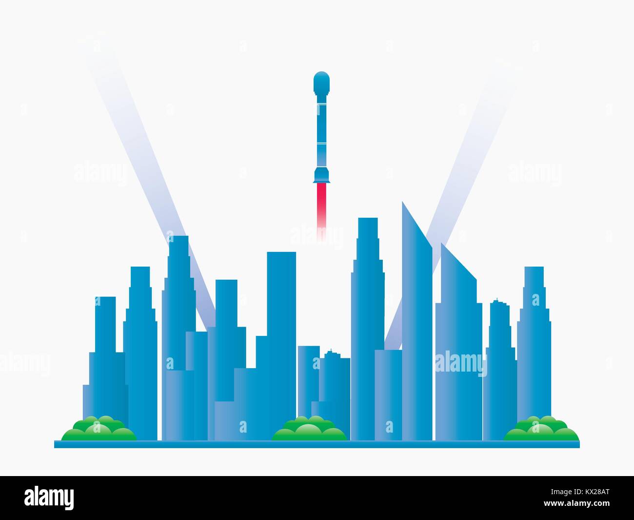 Future City Illustration High Resolution Stock Photography and Images ...