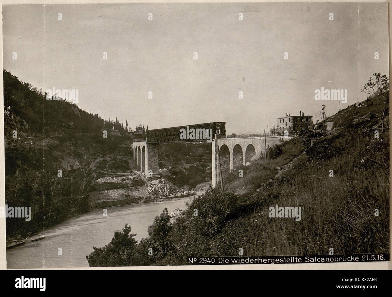 This image shows the restored Salcanobrücke bridge, a notable ...