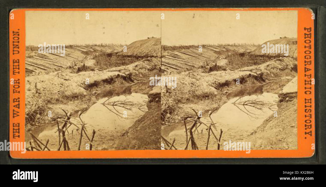 This photograph shows Union Fort Sedgwick with defensive structures ...