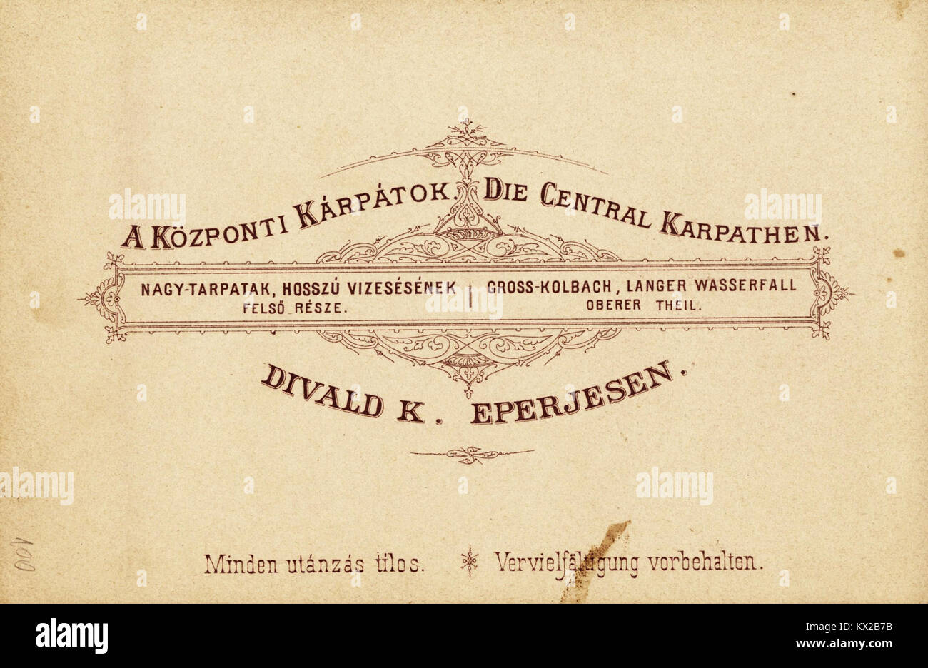 Divald Károly fényképészeti műintézete. Fortepan 85807 Stock Photo - Alamy