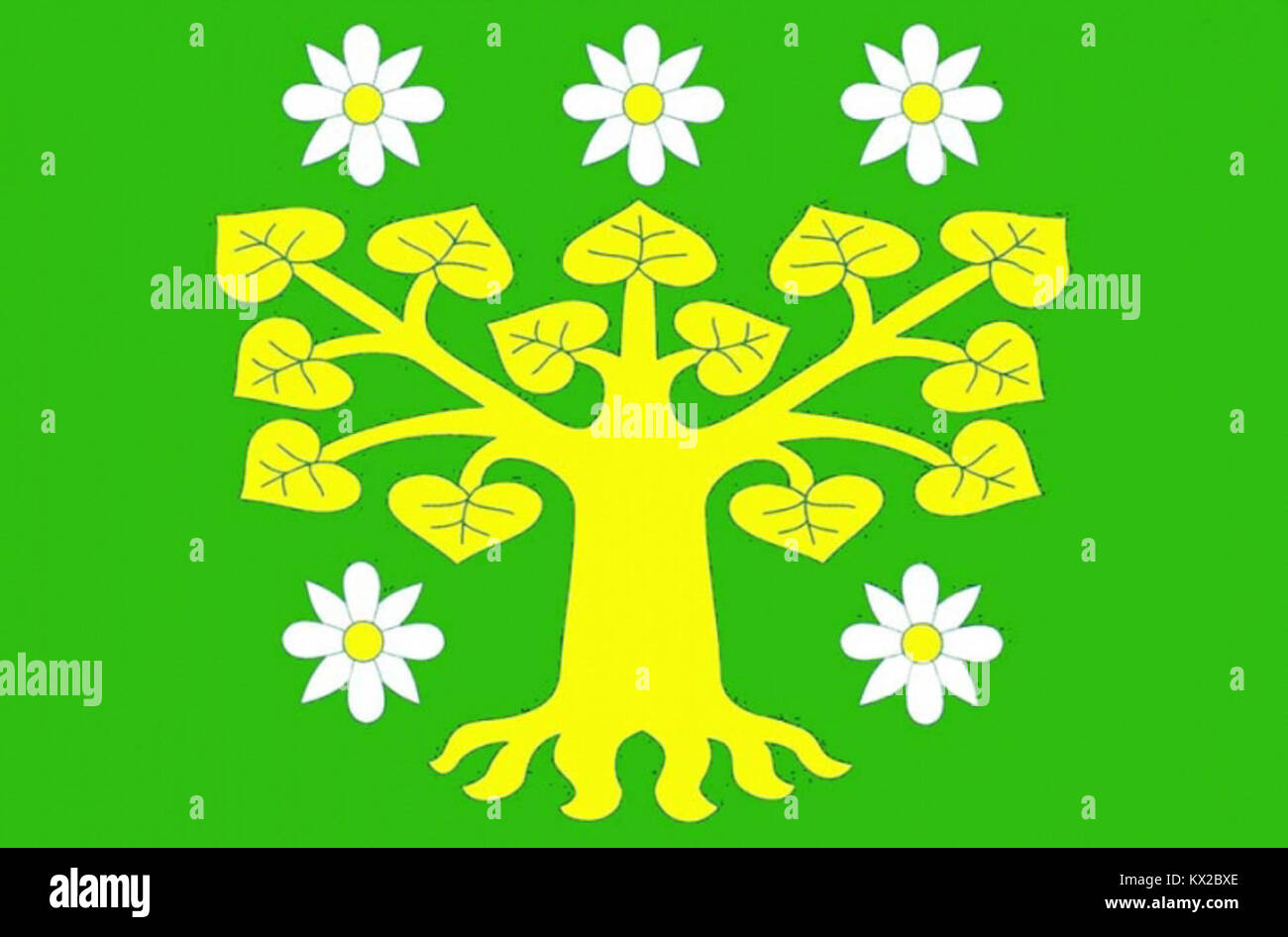 Flag of Dobré, representing the municipal symbol and identity of the ...