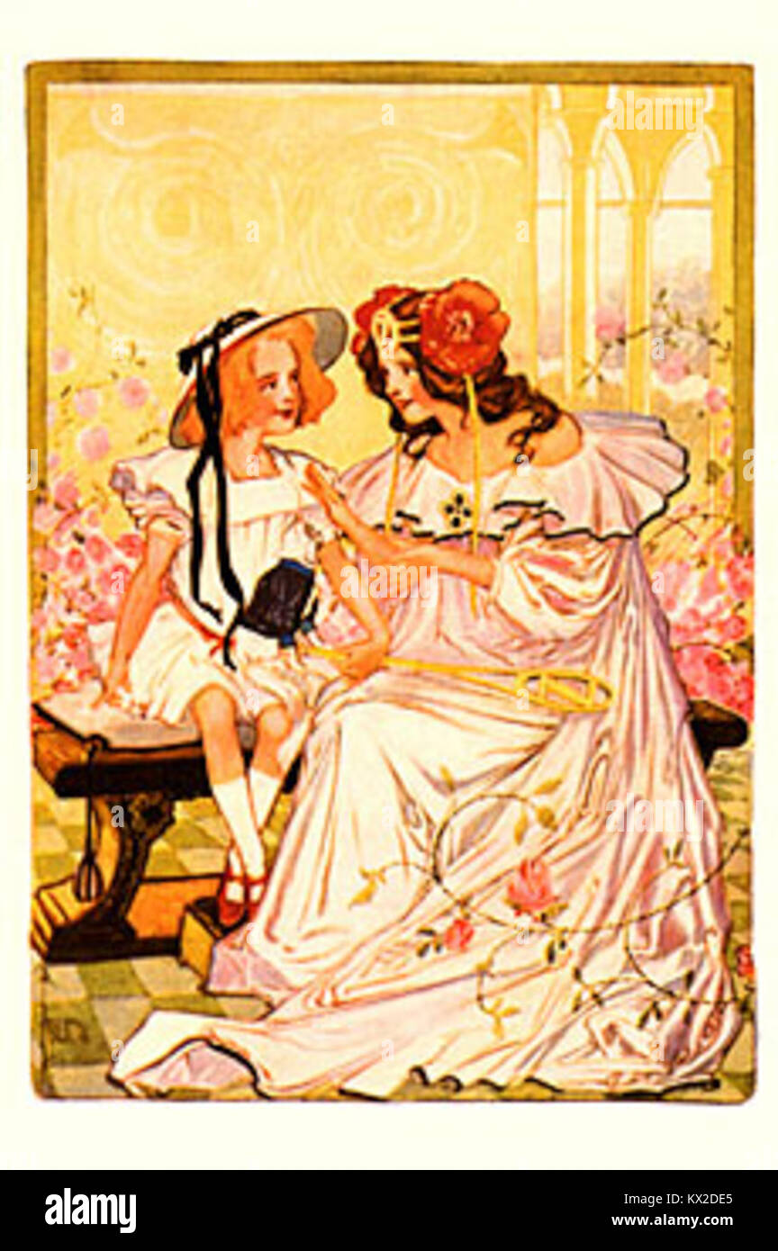 Illustration by John R. Neill depicting Dorothy and Ozma from the Land ...
