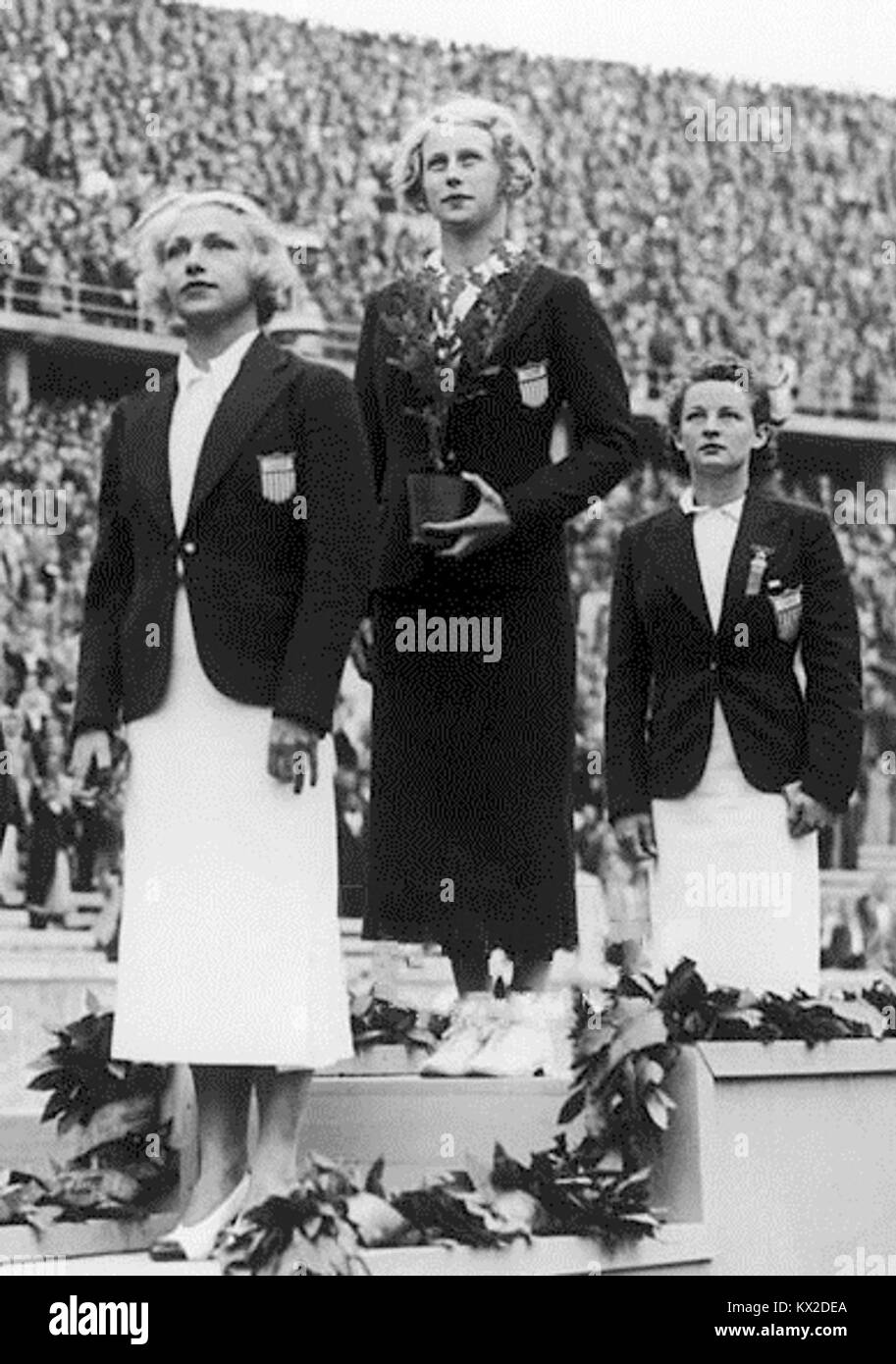 Dorothy Poynton-Hill, Marjorie Gestring, Katherine Rawls 1936 Stock ...