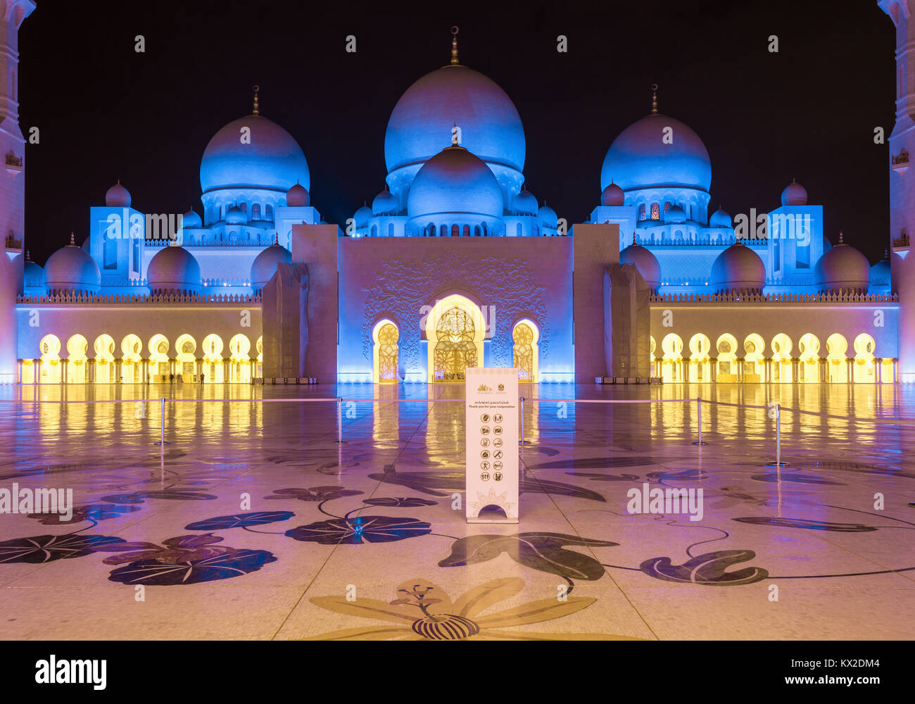 Sheikh Zayed Grand Mosque in Abu Dhabi. It is the largest mosque in UAE ...
