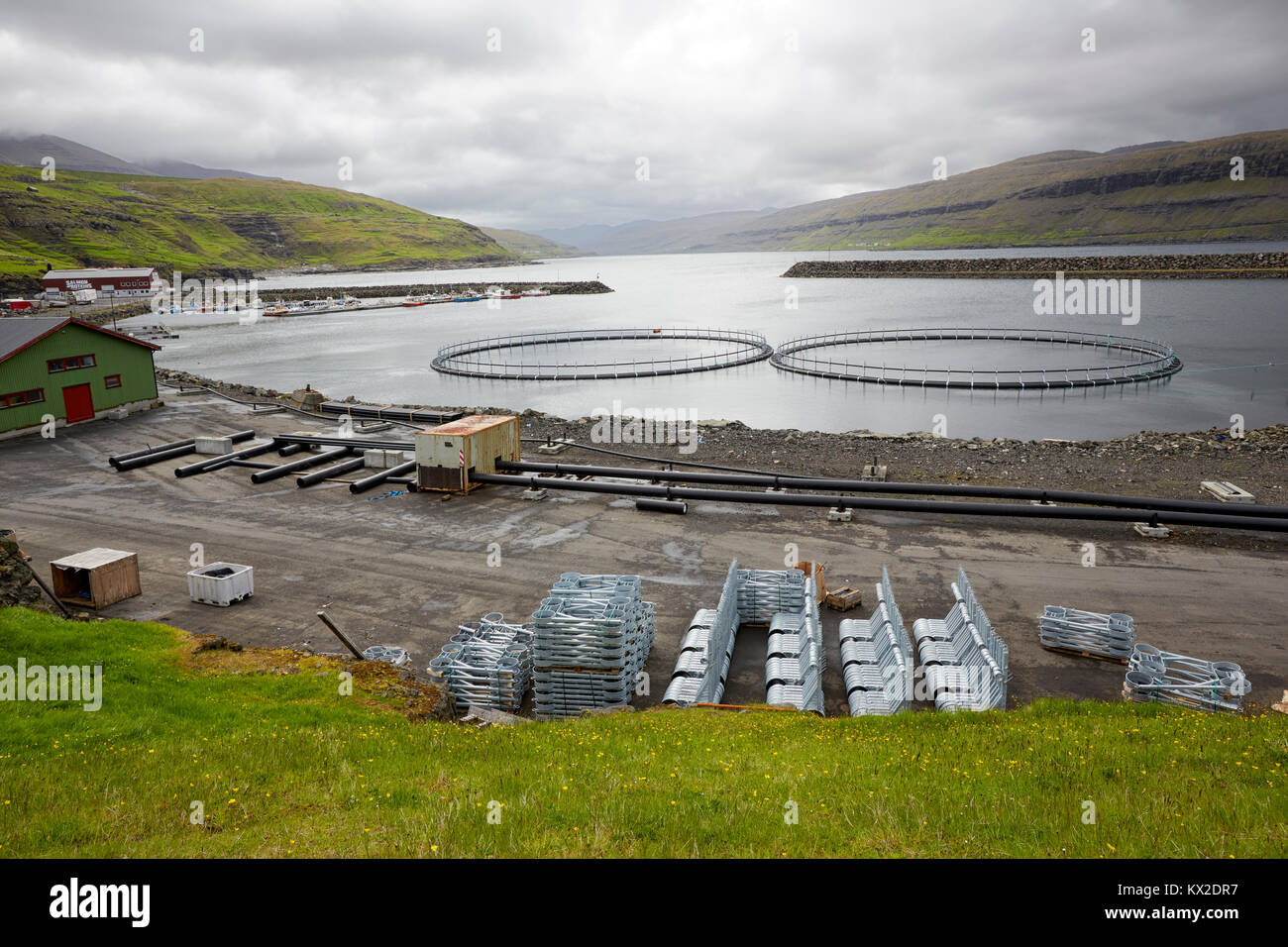 Faroe islands fish farm hi-res stock photography and images - Alamy