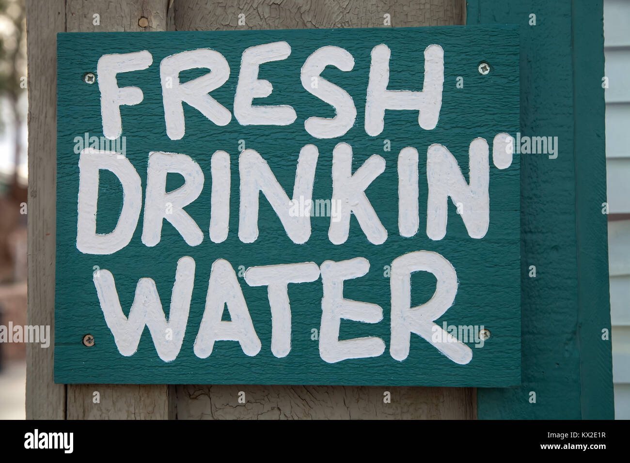 A Fresh Drinking Water sign Stock Photo - Alamy