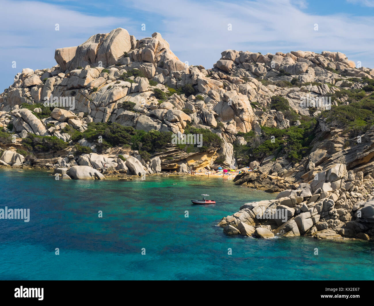 hidden beach at Capo Testa, Sardinia Stock Photo - Alamy