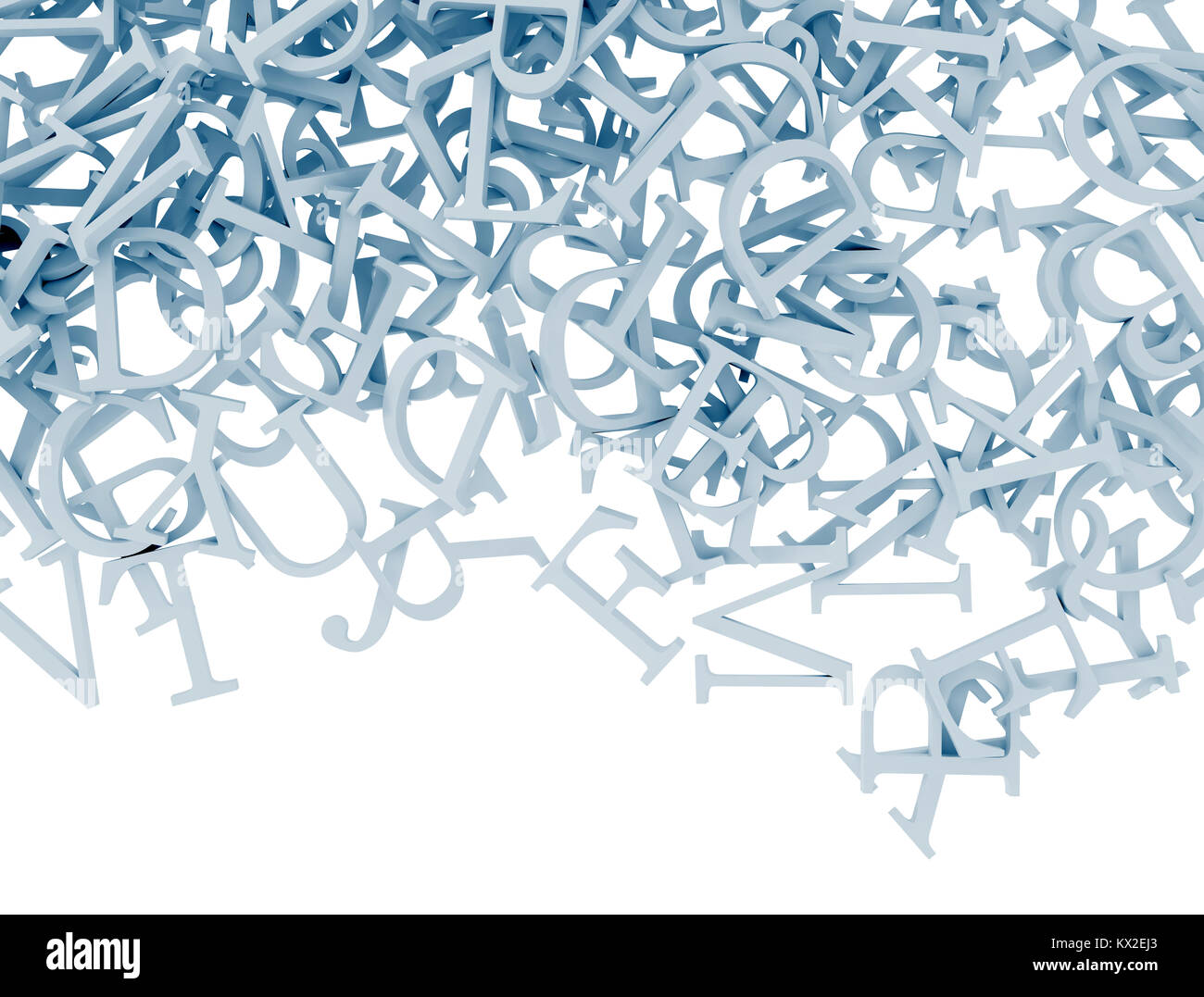 Falling 3d letters isolated on white background Stock Photo - Alamy