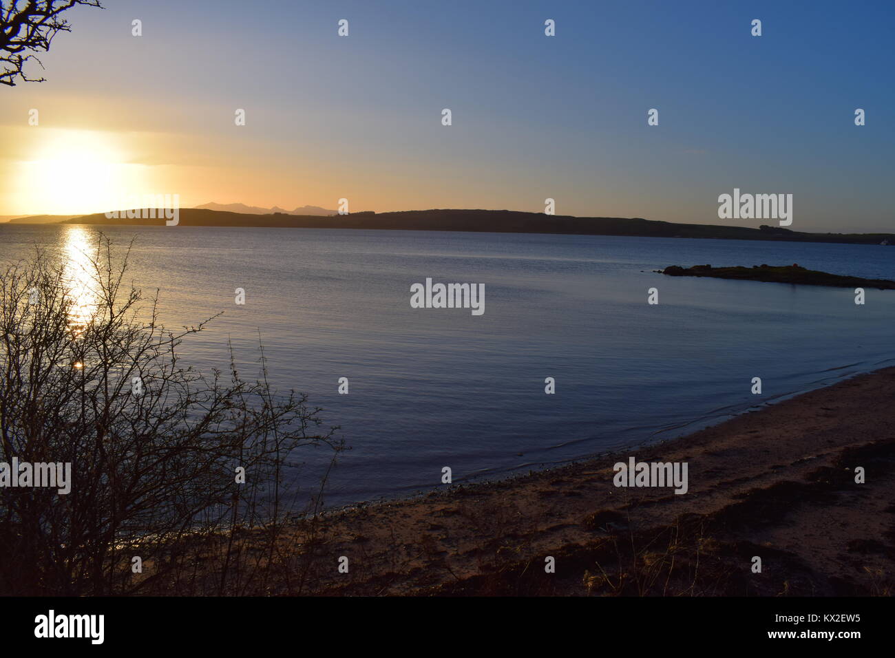 Sunset in Largs Scotland Stock Photo - Alamy
