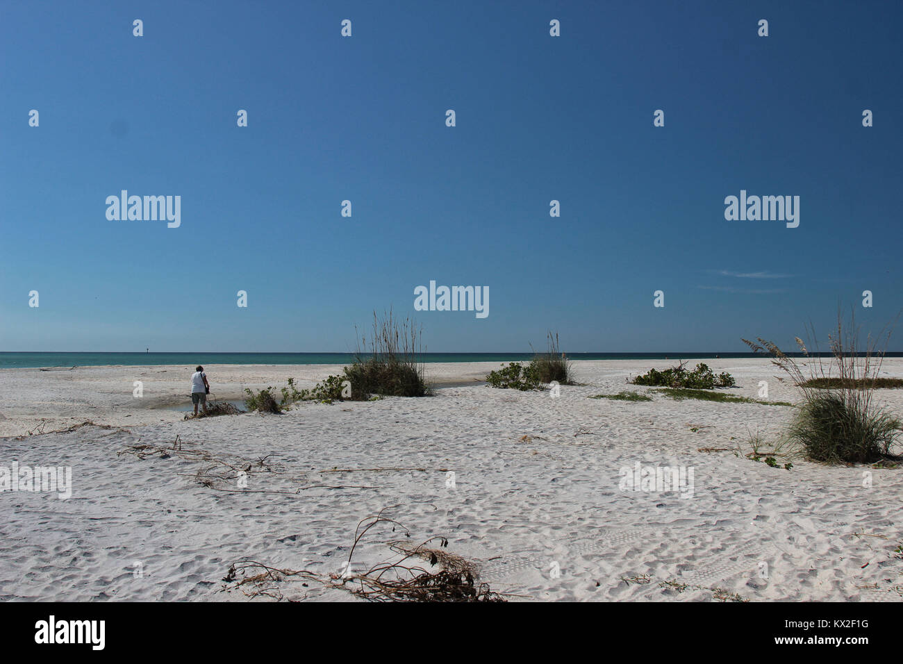 Vast idyllic sandy beach at Stump Pass Beach State Park Florida Stock ...