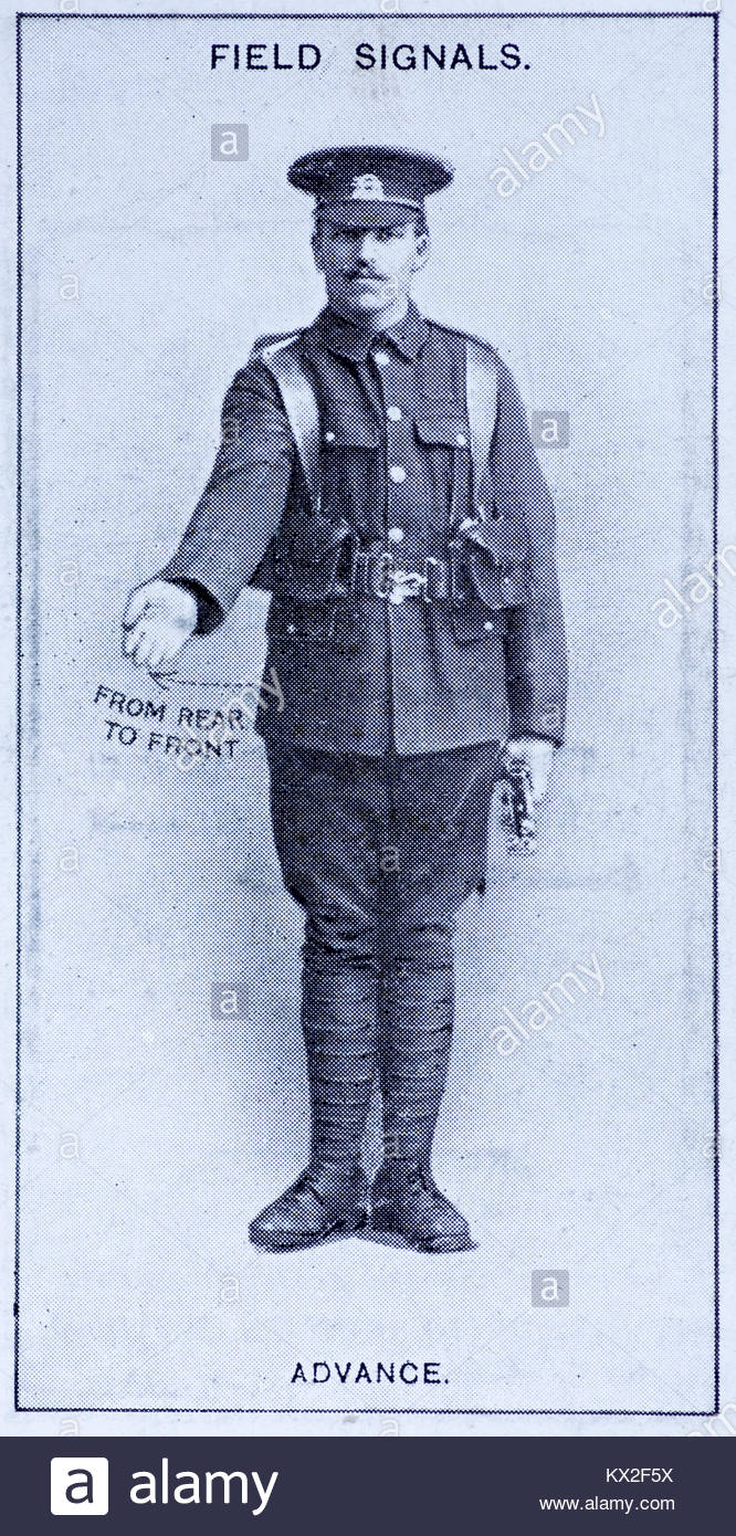 Field Signals - Advance - from rear to front Stock Photo - Alamy