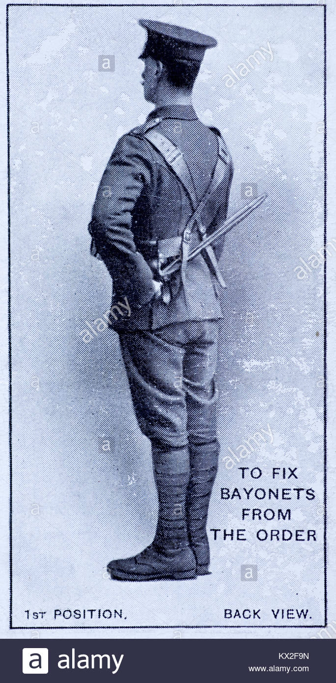 Field Signals - to fix bayonets from the order - 1st position back view ...