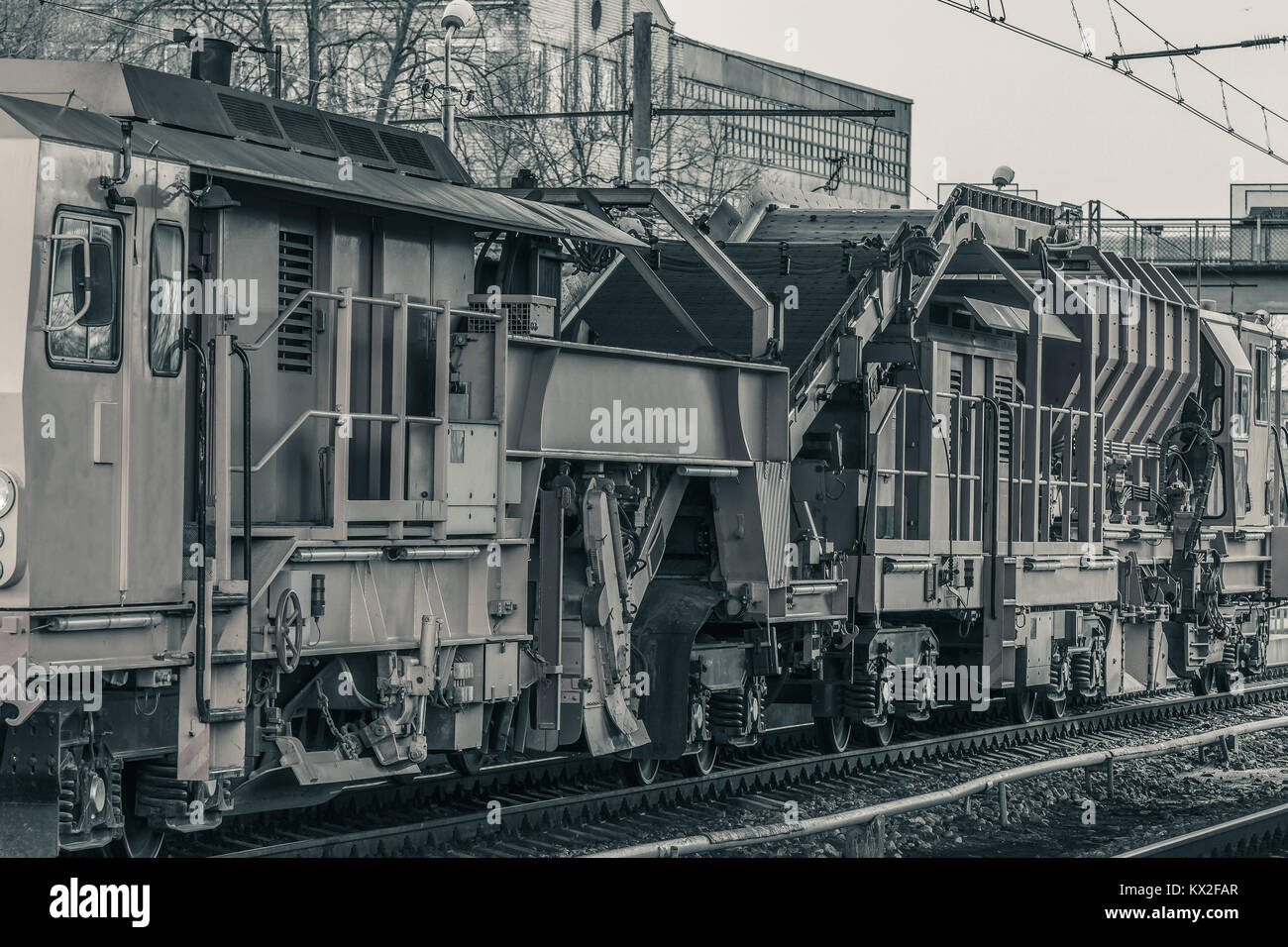 Ballast distributing and profiling machine hi-res stock photography and ...